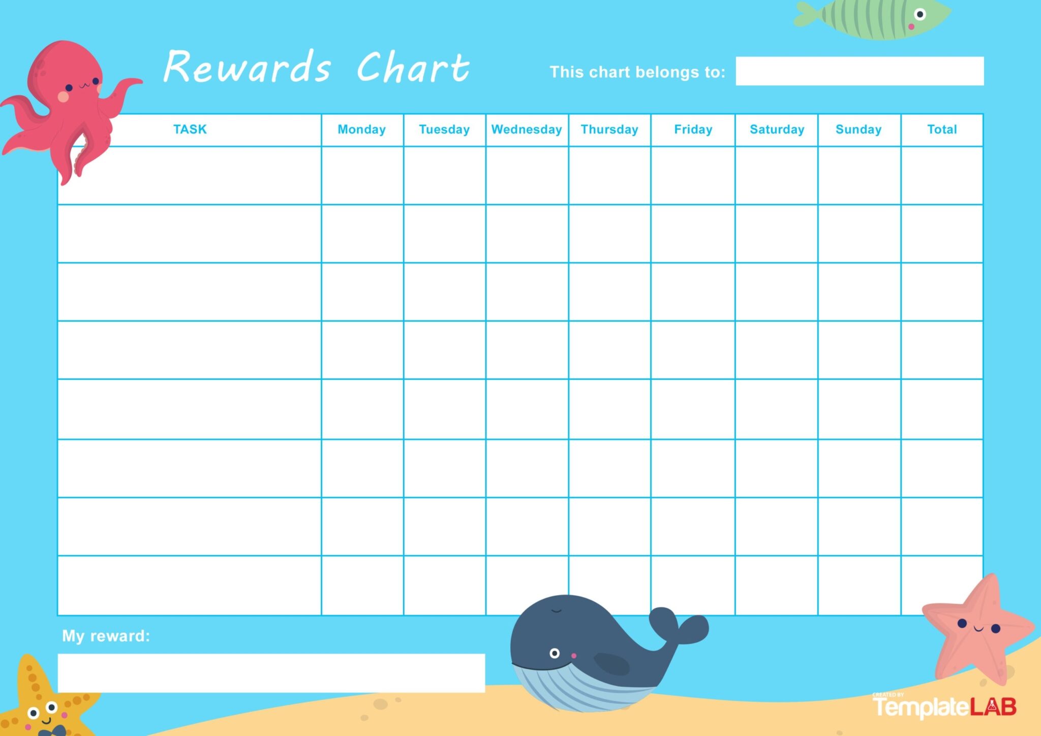 Printable Picture Preschool Reward Chart - Printable Preschool Worksheets