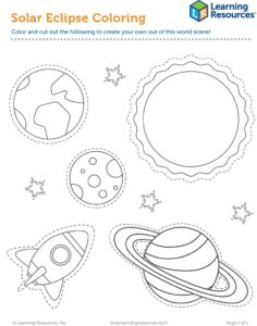 Printable Preschool Solar Eclips - Printable Preschool Worksheets