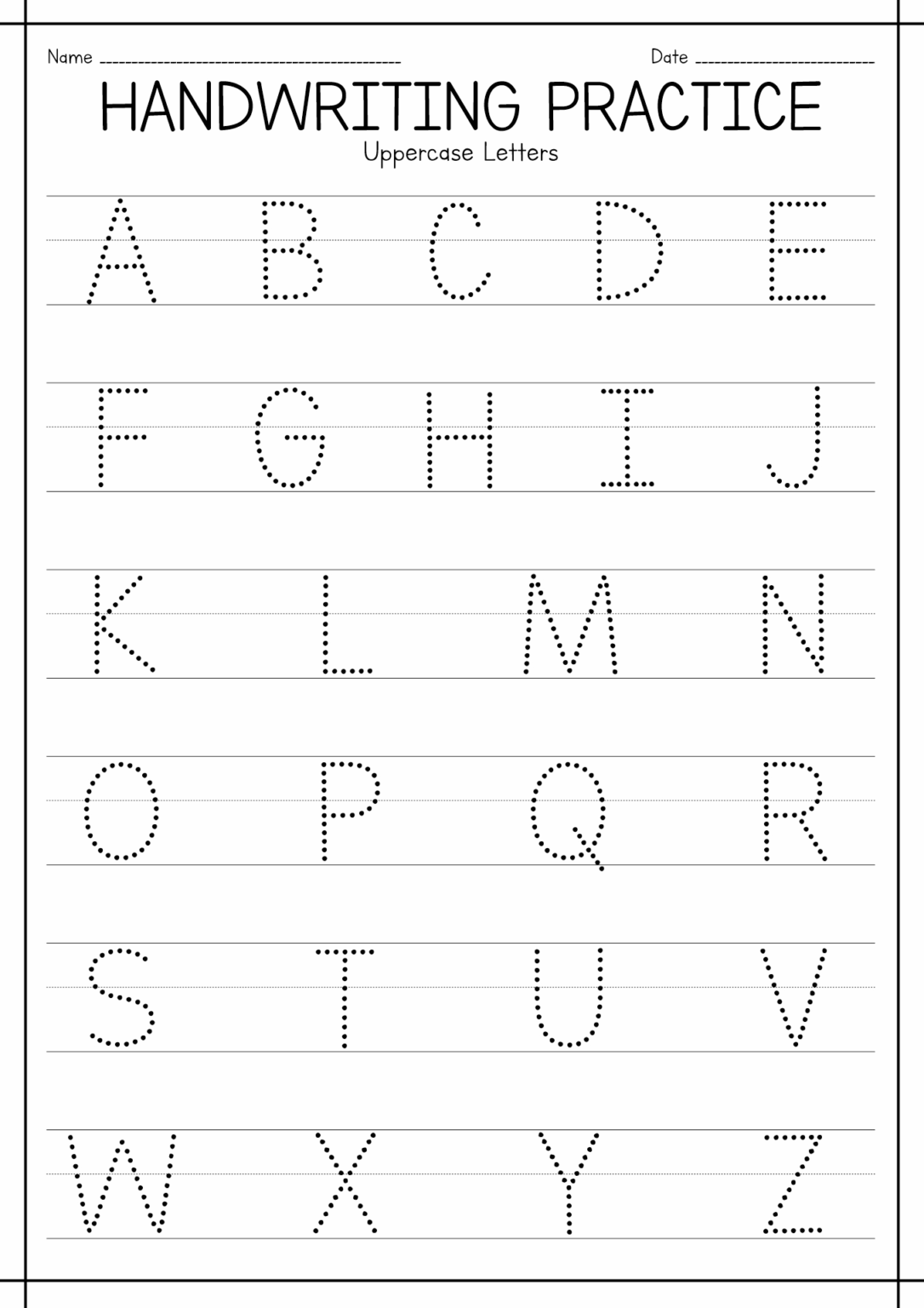 Printable Preschool Handwriting - Printable Preschool Worksheets