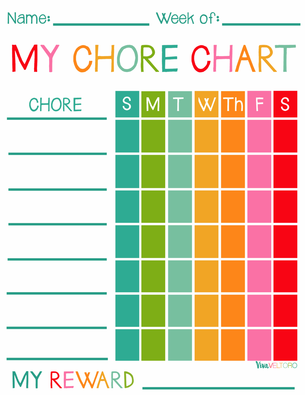 printable chore chart for kids with pictures - Printable Preschool ...