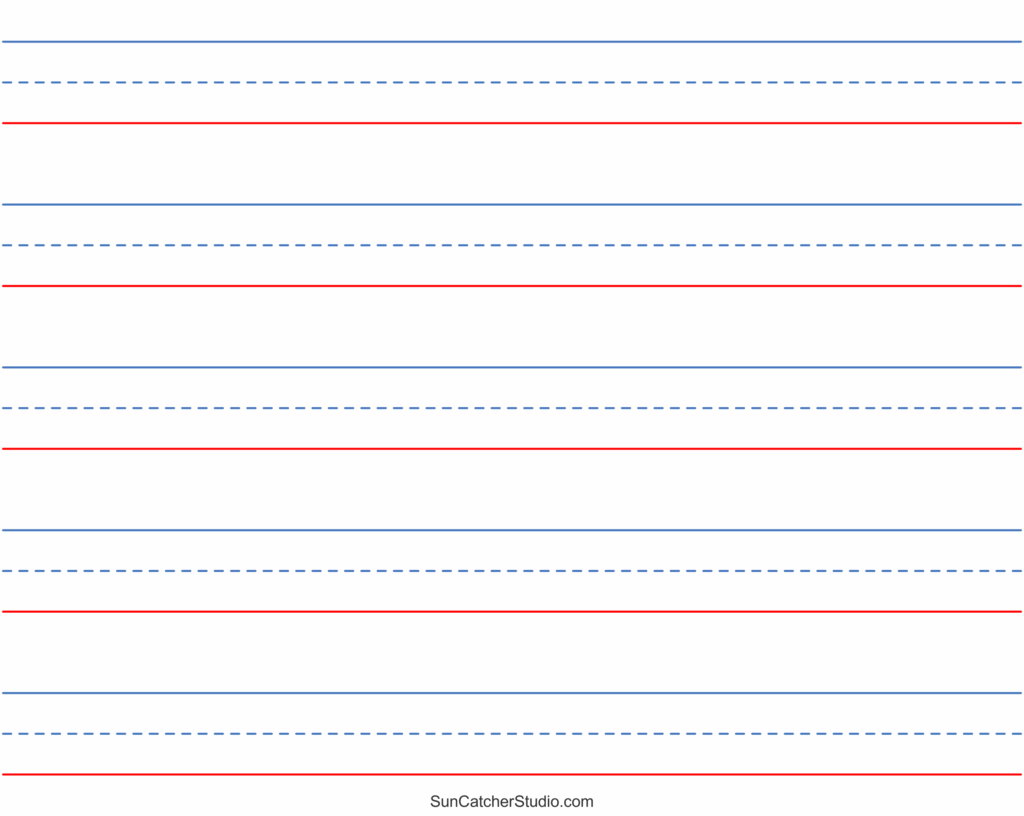 Printable Lined Paper For Preschool - Printable Preschool Worksheets