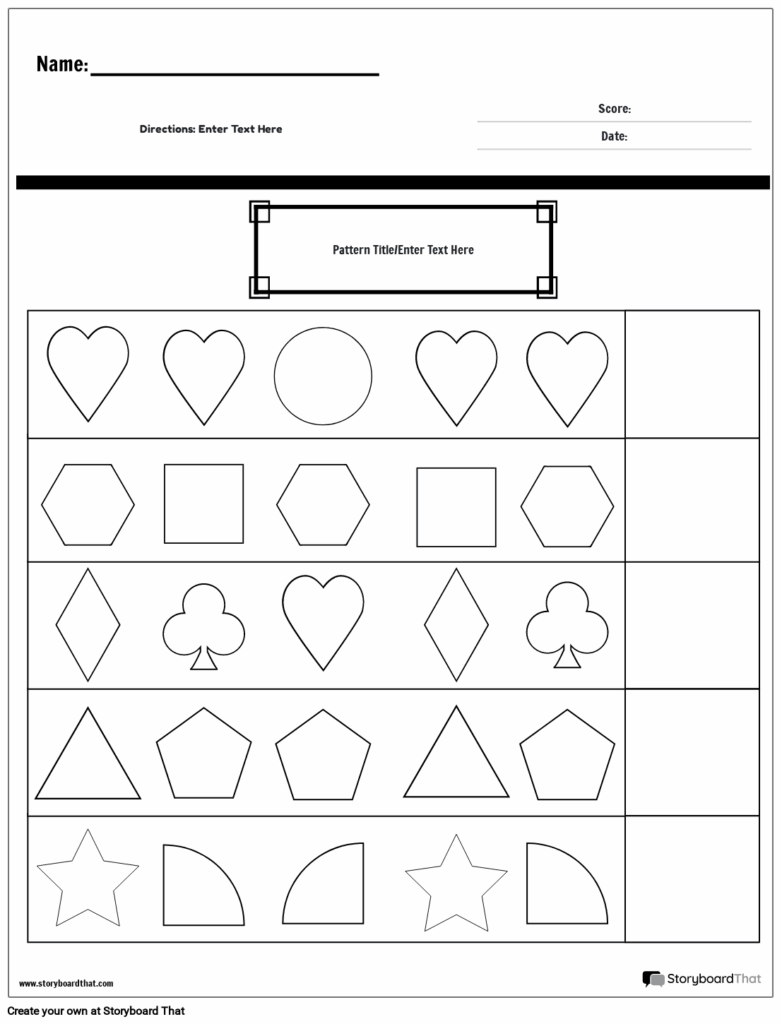 Printable Patterns For Preschoolers - Printable Preschool Worksheets