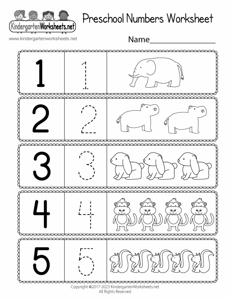 Printable Preschool Counting Worksheets - Printable Preschool Worksheets