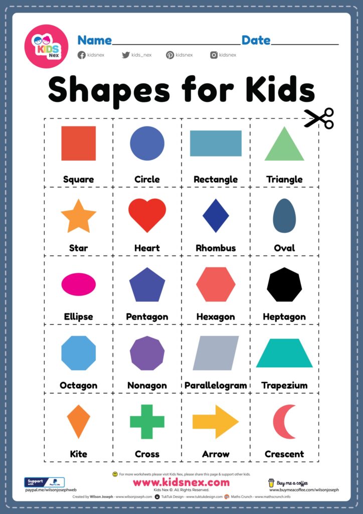 Printable Shapes For Preschoolers - Printable Preschool Worksheets