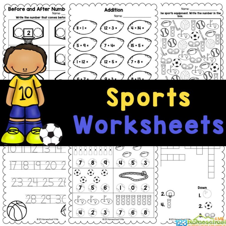 Printable Sports Worksheets For Preschool - Printable Preschool Worksheets