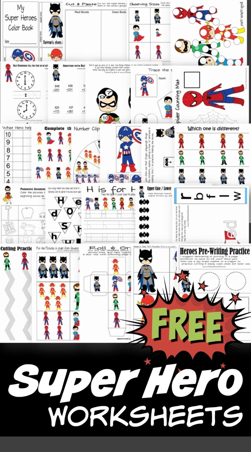 Free Printable Spiderman Worksheets Preschool - Printable Preschool ...