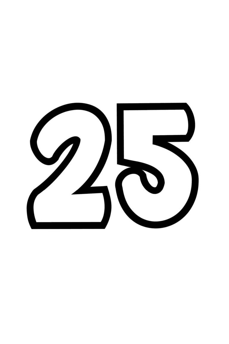 Printable Number 25 Worksheets For Preschool - Printable Preschool ...
