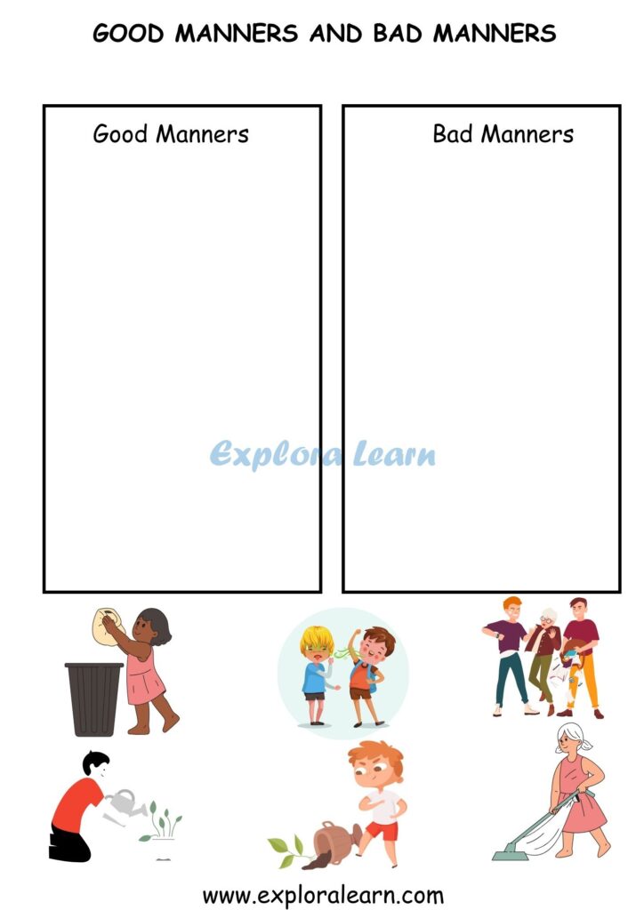 Printable Manners Worksheets For Preschoolers - Printable Preschool ...
