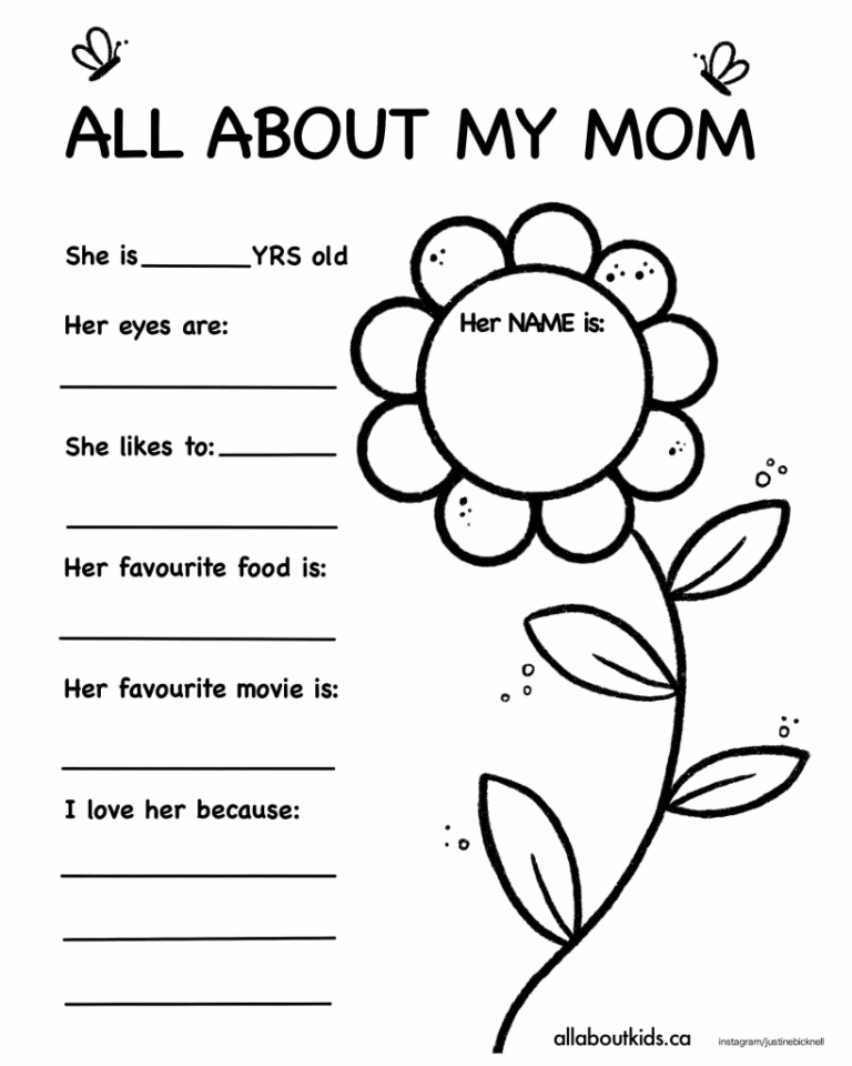 Printable Mothers Day Activities For Preschoolers - Printable Preschool ...