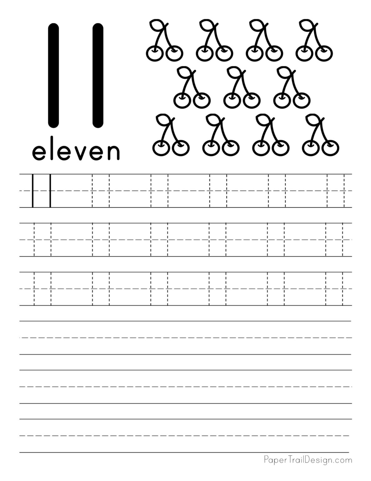 Printable Number 11 Worksheet Preschool - Printable Preschool Worksheets