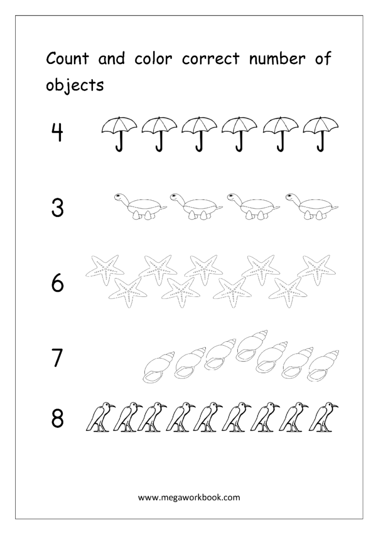 Preschool Counting Worksheets Free Printable - Printable Preschool ...