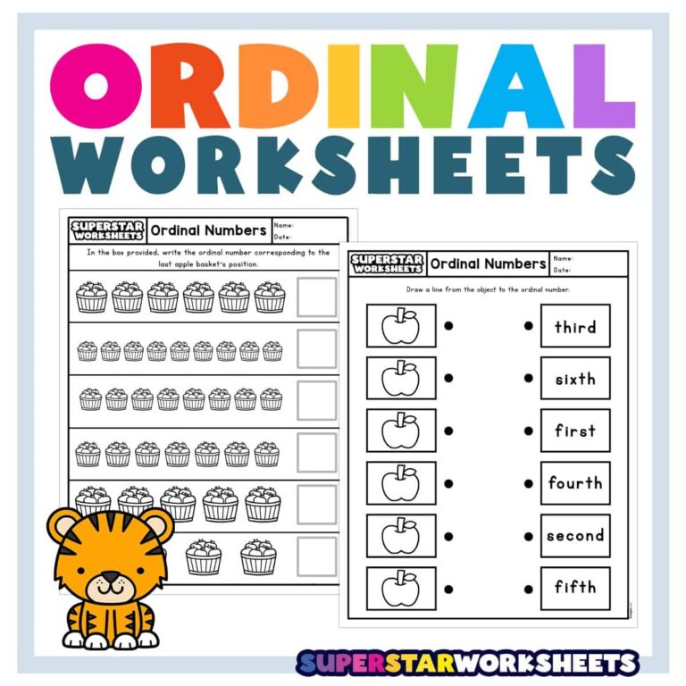 Printable Ordinal Numbers Worksheets For Preschoolers - Printable ...