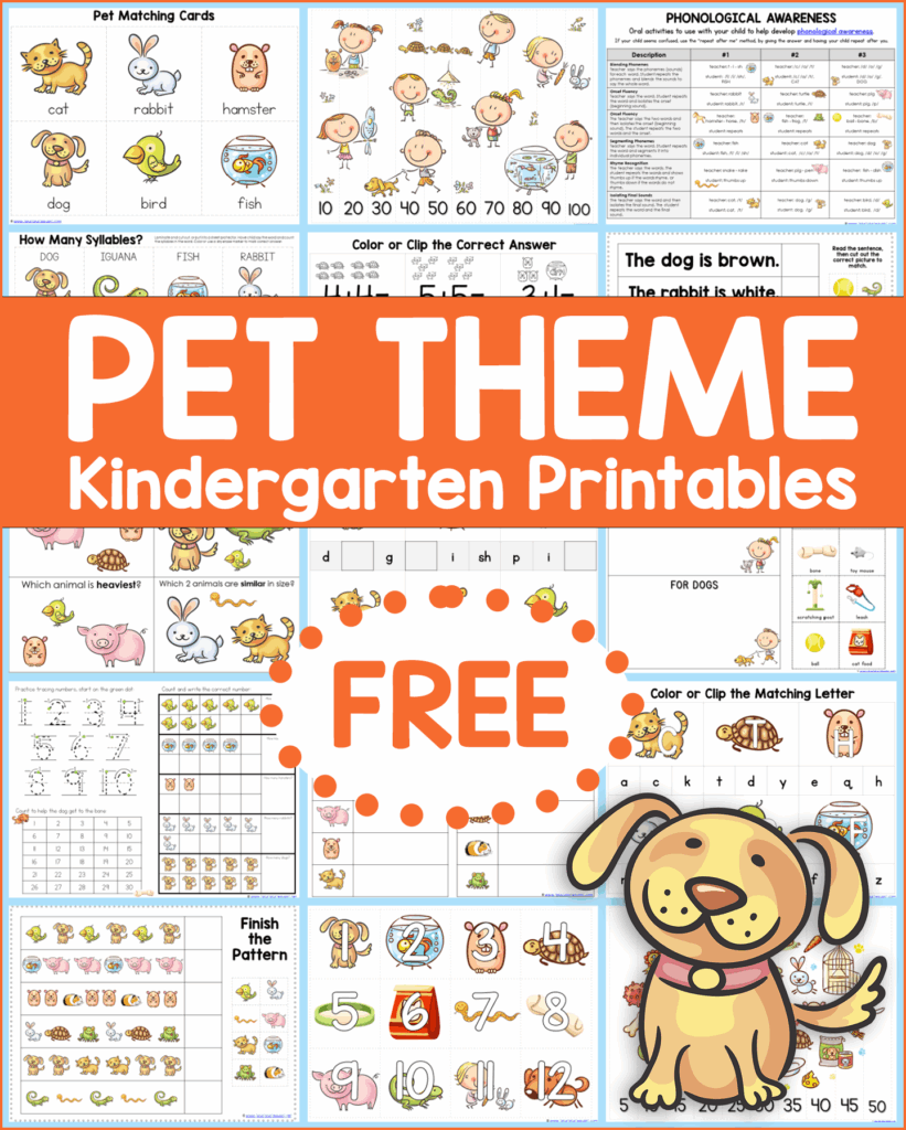 Printable Preschool Pet Theme Worksheets - Printable Preschool Worksheets