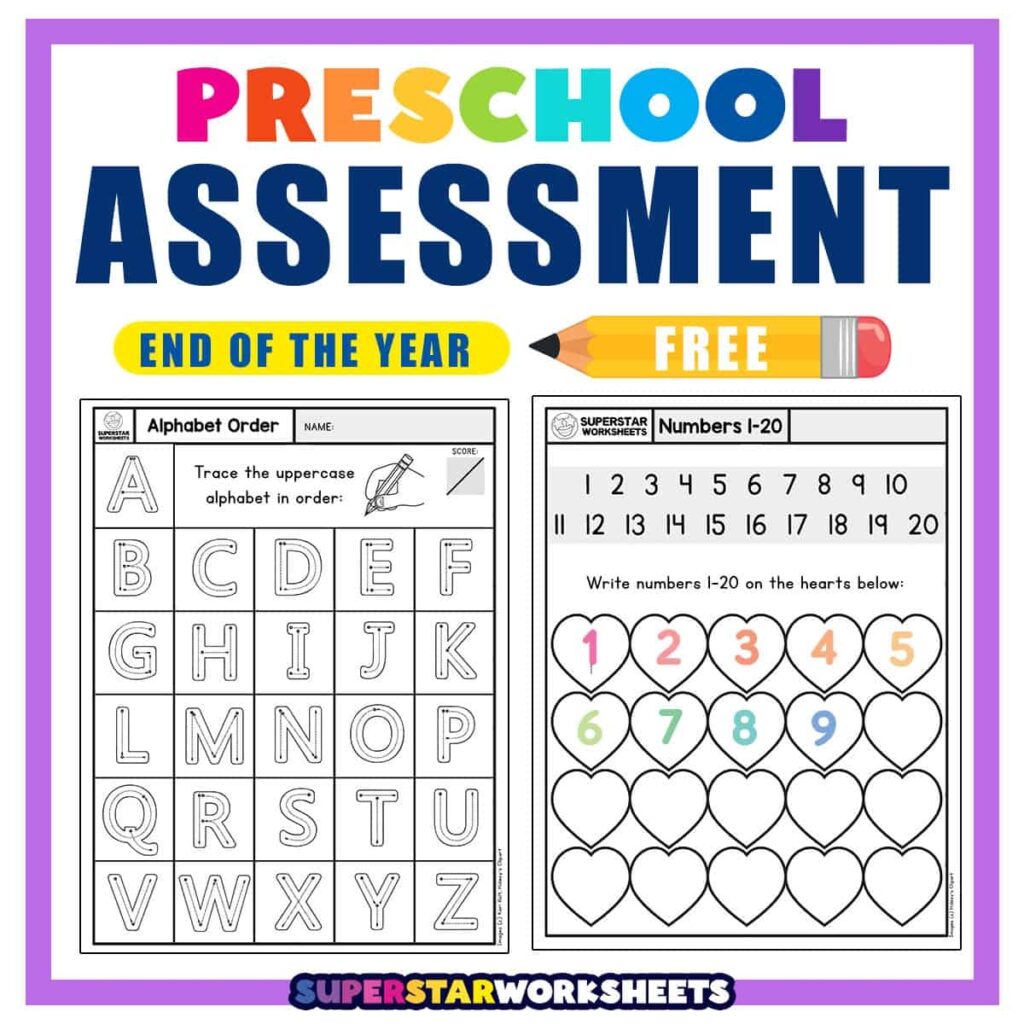 Printable Preschool Assessment - Printable Preschool Worksheets