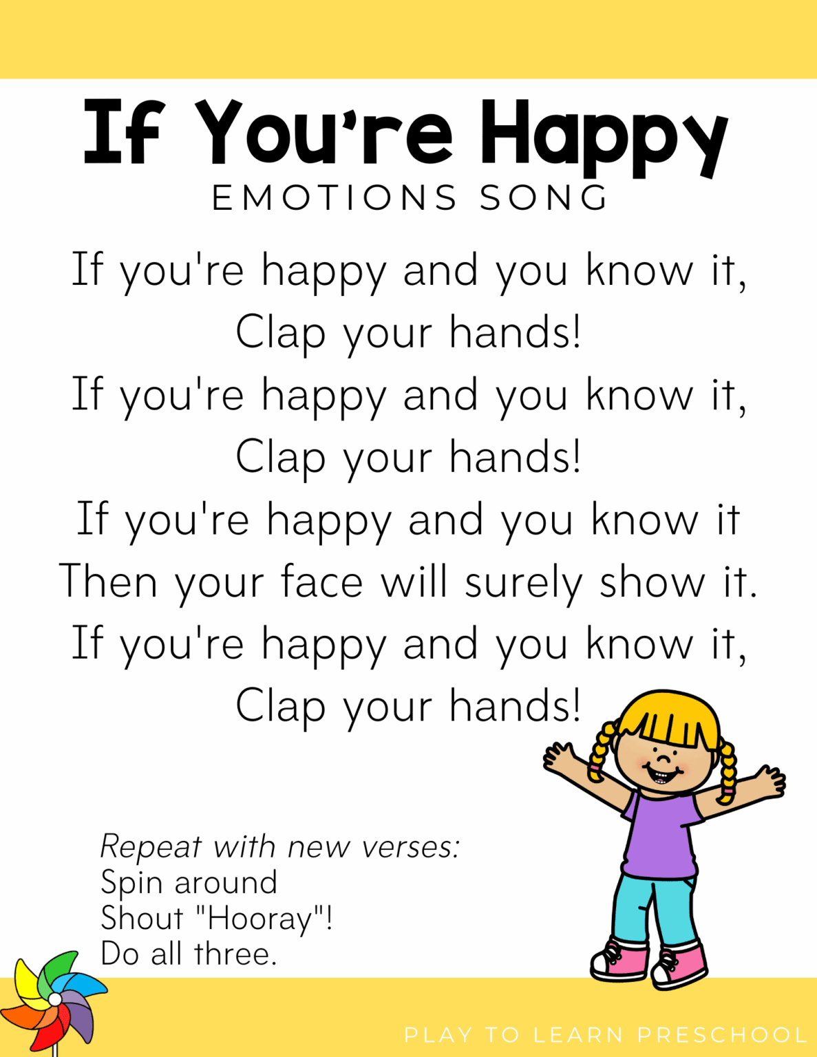 Printable Preschool Songs And Fingerplays - Printable Preschool Worksheets