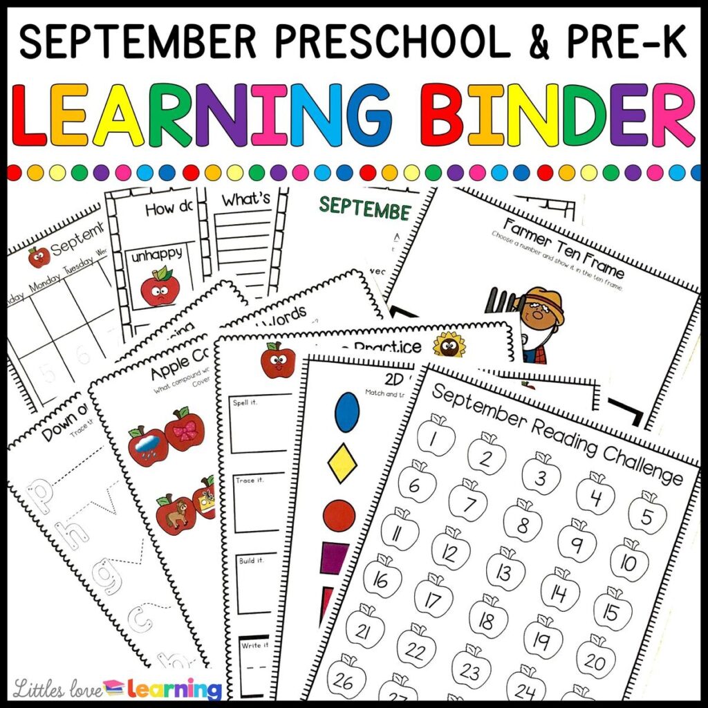 Printable Preschool Binder - Printable Preschool Worksheets