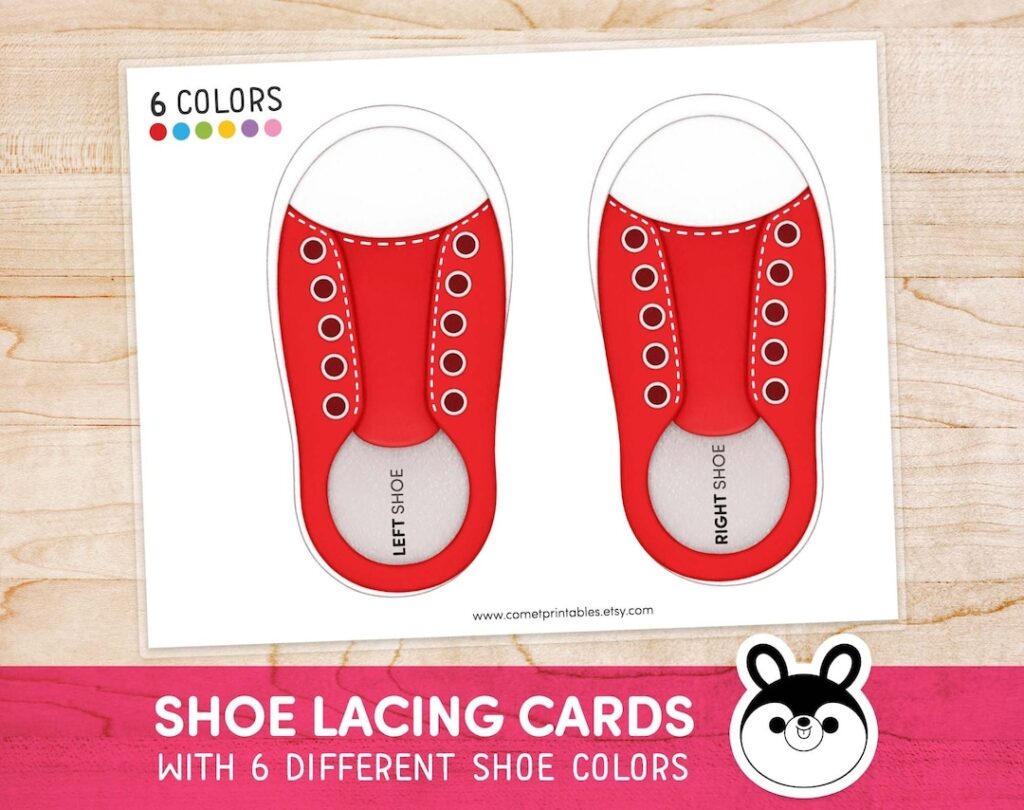 Printable Shoe Lacing Activity For Preschoolers - Printable Preschool ...