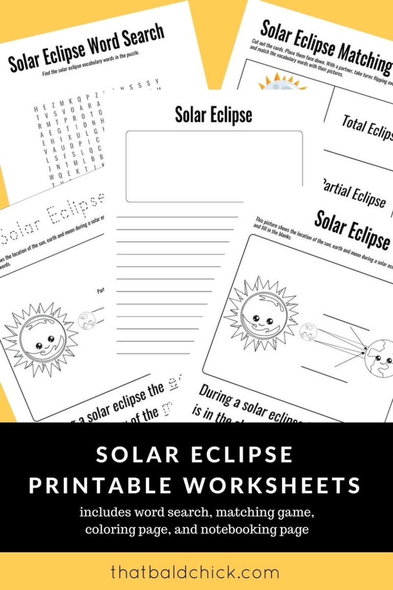 Printable Solar Eclipse Story For Preschoolers - Printable Preschool ...