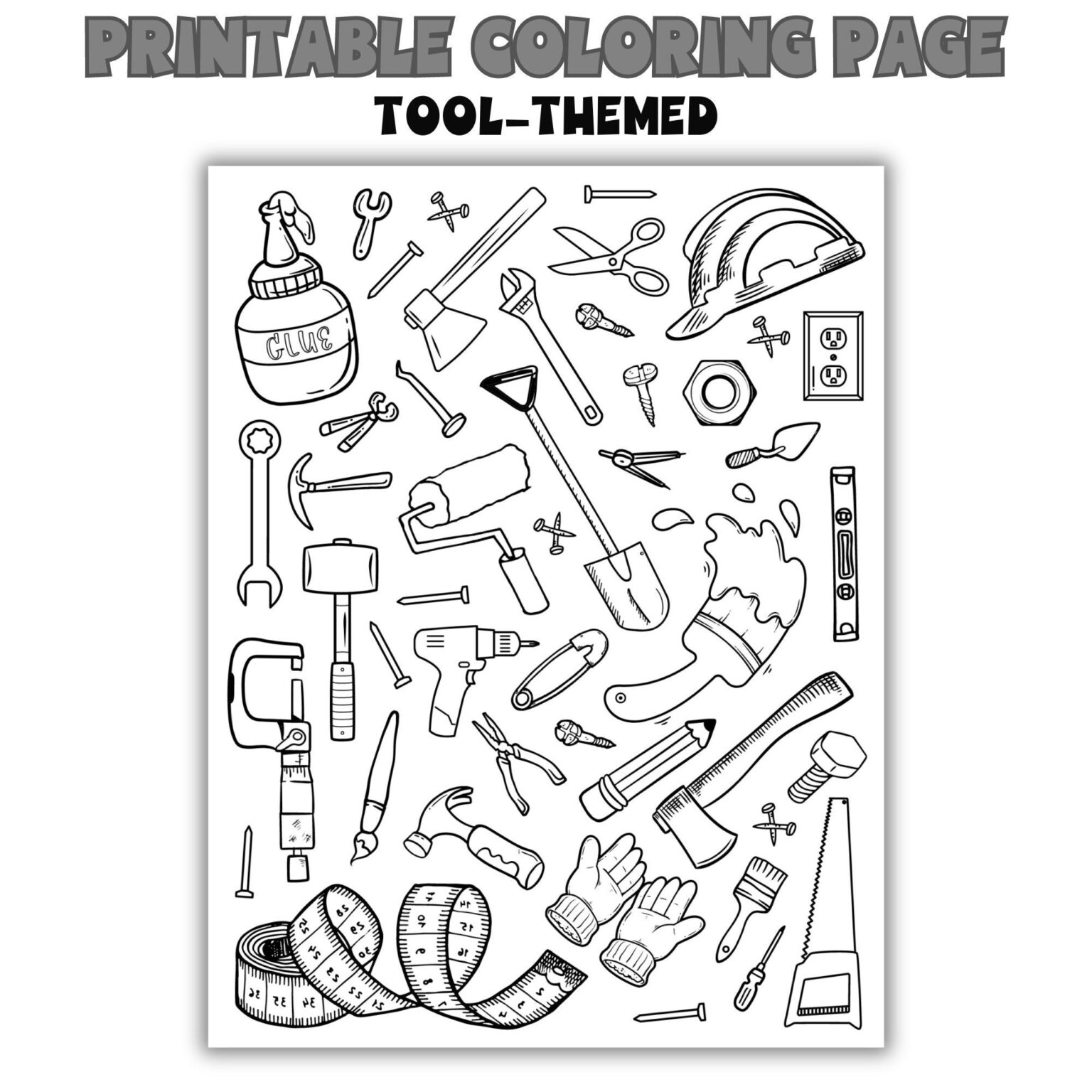 Printable Preschool Tools Coloring Pages - Printable Preschool Worksheets